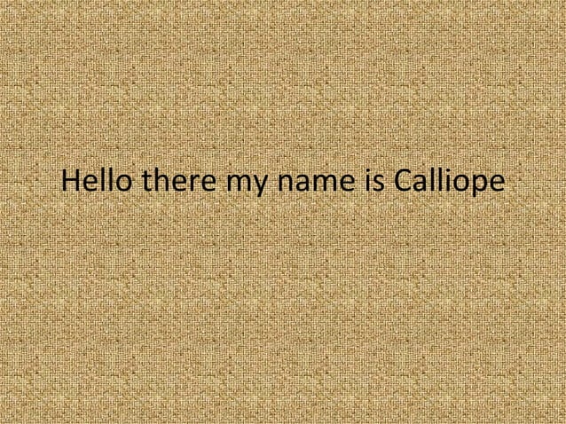 calliope | PPT