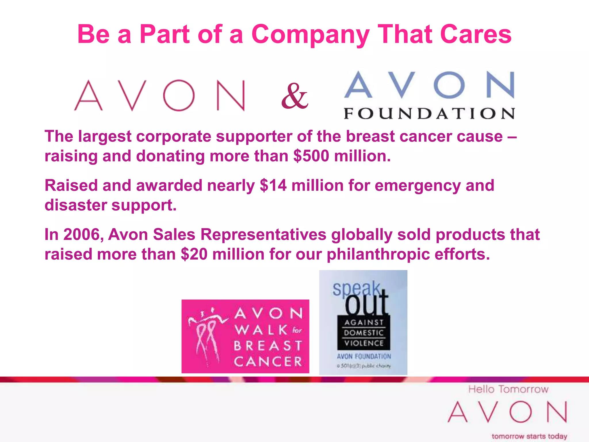 Hello Tomorrow Join Avon Today English | PPT