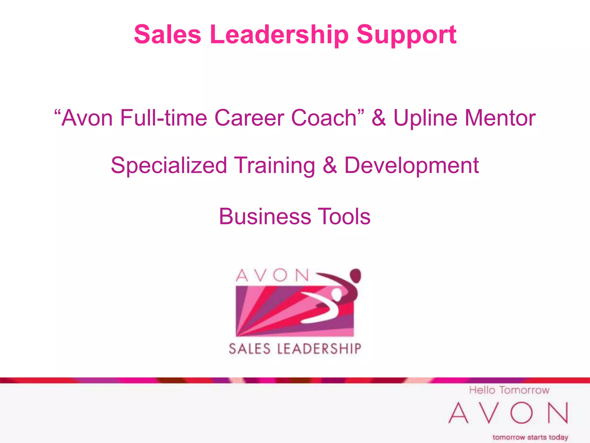 Hello Tomorrow Join Avon Today English | PPT