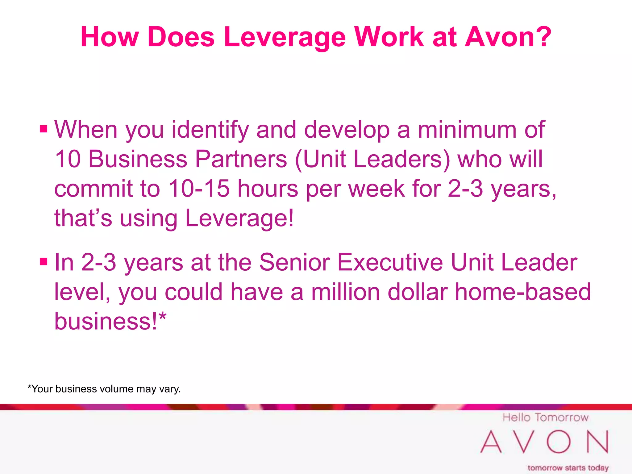 Hello Tomorrow Join Avon Today English | PPT