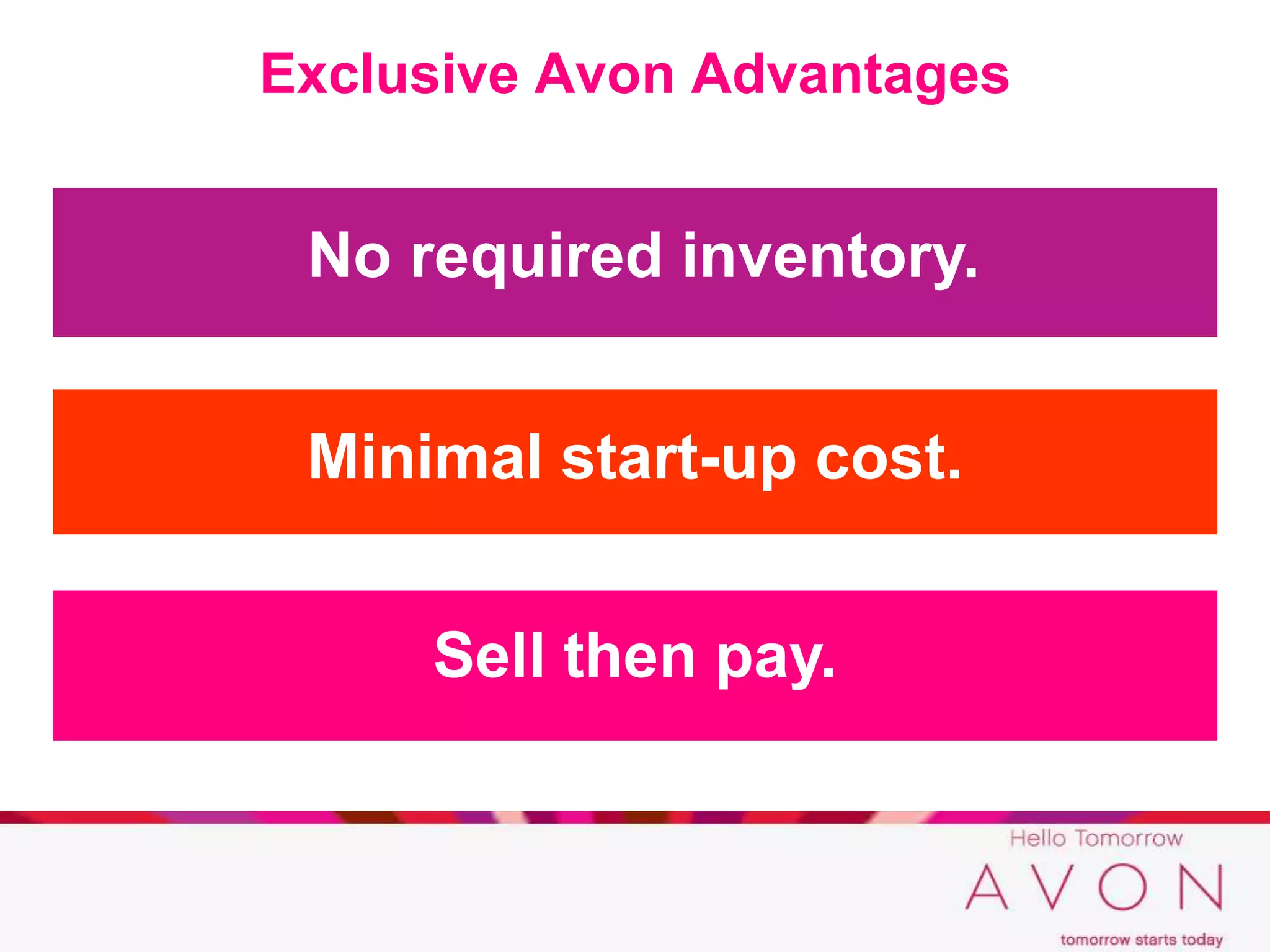 Hello Tomorrow Join Avon Today English | PPT