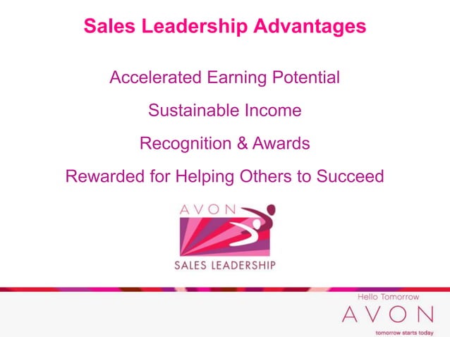 Hello Tomorrow Join Avon Today English | PPT