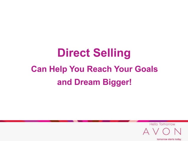 Hello Tomorrow Join Avon Today English