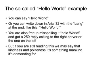 Hello World Example | PPT