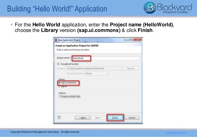 How to Create "Hello, World!" in Fiori