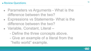 kikstart journey of Golang with Hello world - Gopherlabs | PPT