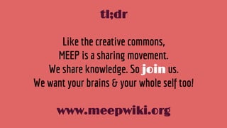 Hello World, meet MEEP! Mapping Educational Ecosystems Project. | PPT