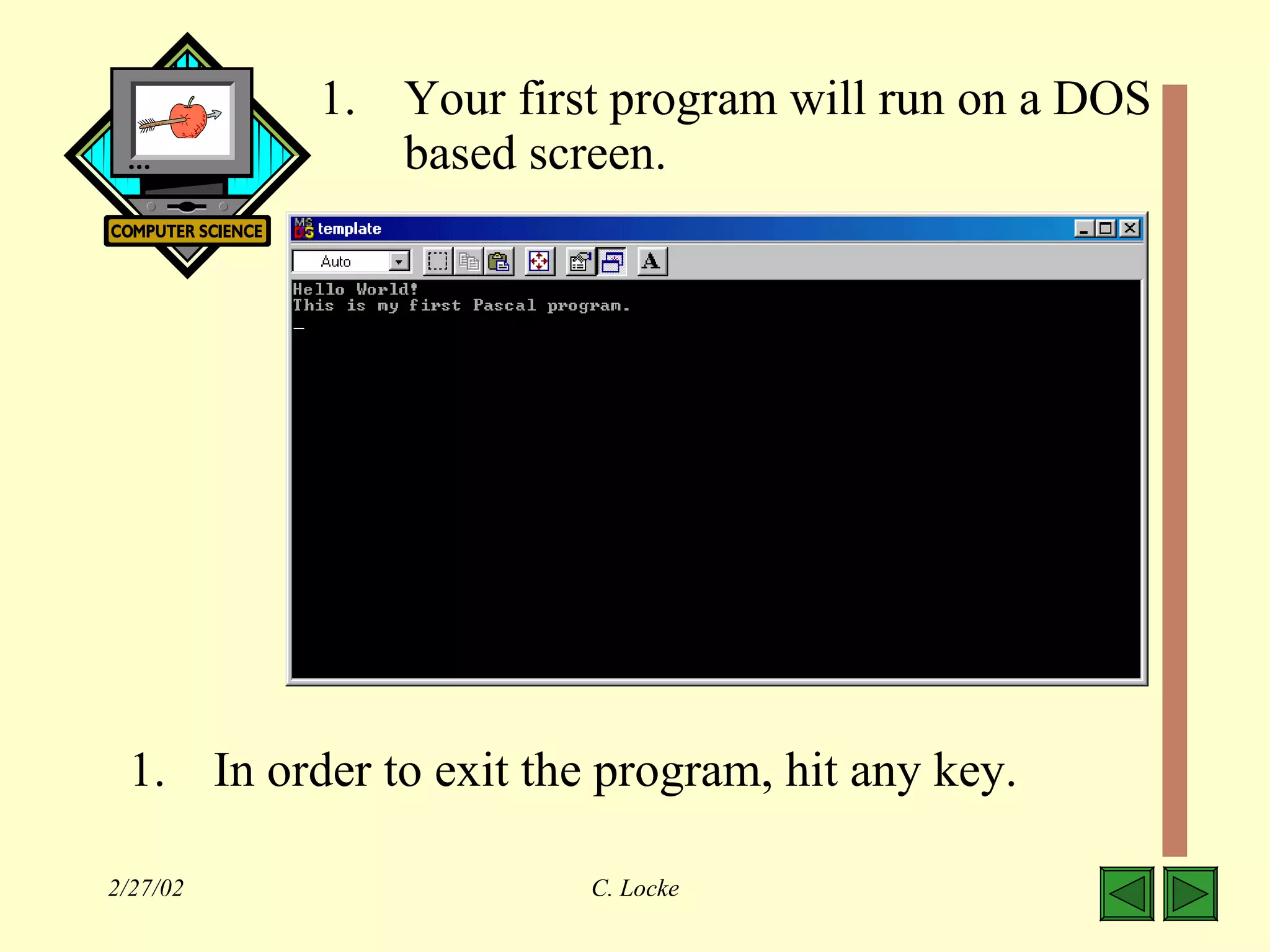 Hello World Pascal Tutorial Ppt
