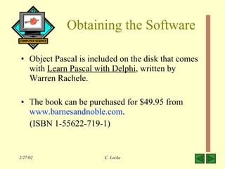 Hello world pascal tutorial | PPT