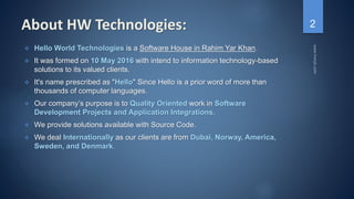 Hello world technologies | PPTX