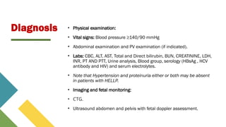 Diagnosis and Management of HELLP syndrome in pregnancy | PPT