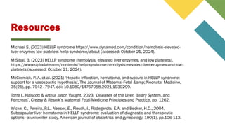 Diagnosis and Management of HELLP syndrome in pregnancy | PPT | Free ...
