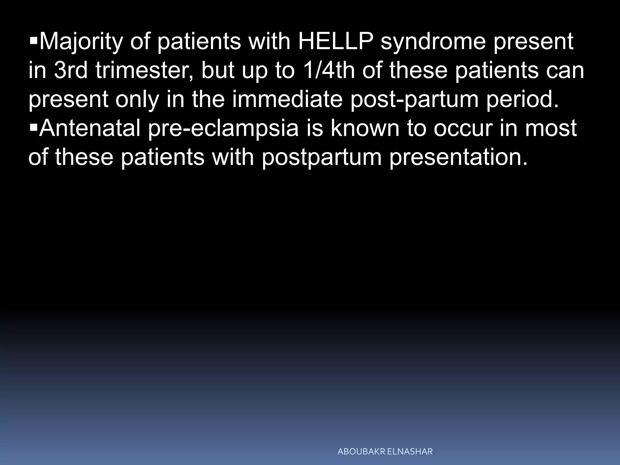 HELLP SYNDROME | PDF