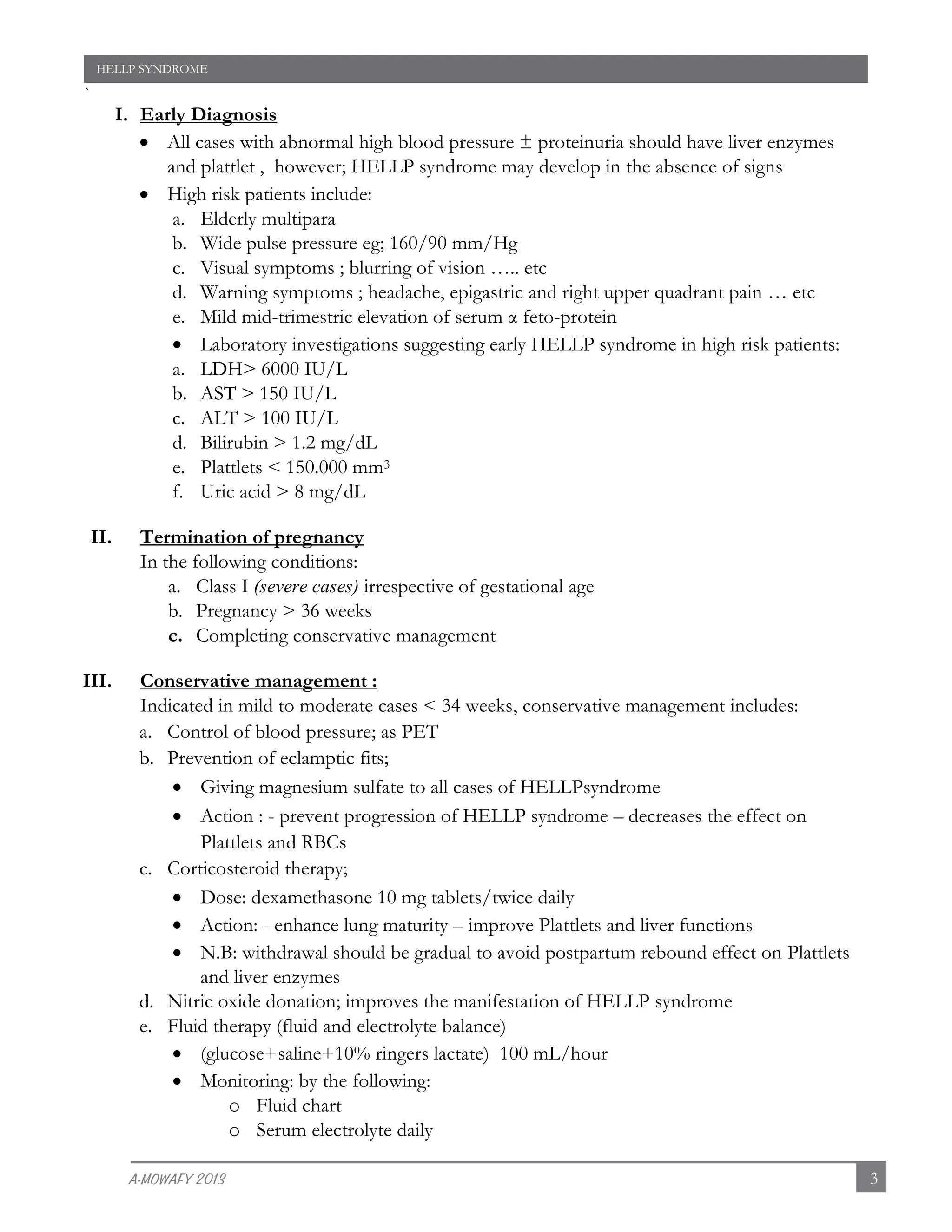 HELLP syndrome | PDF
