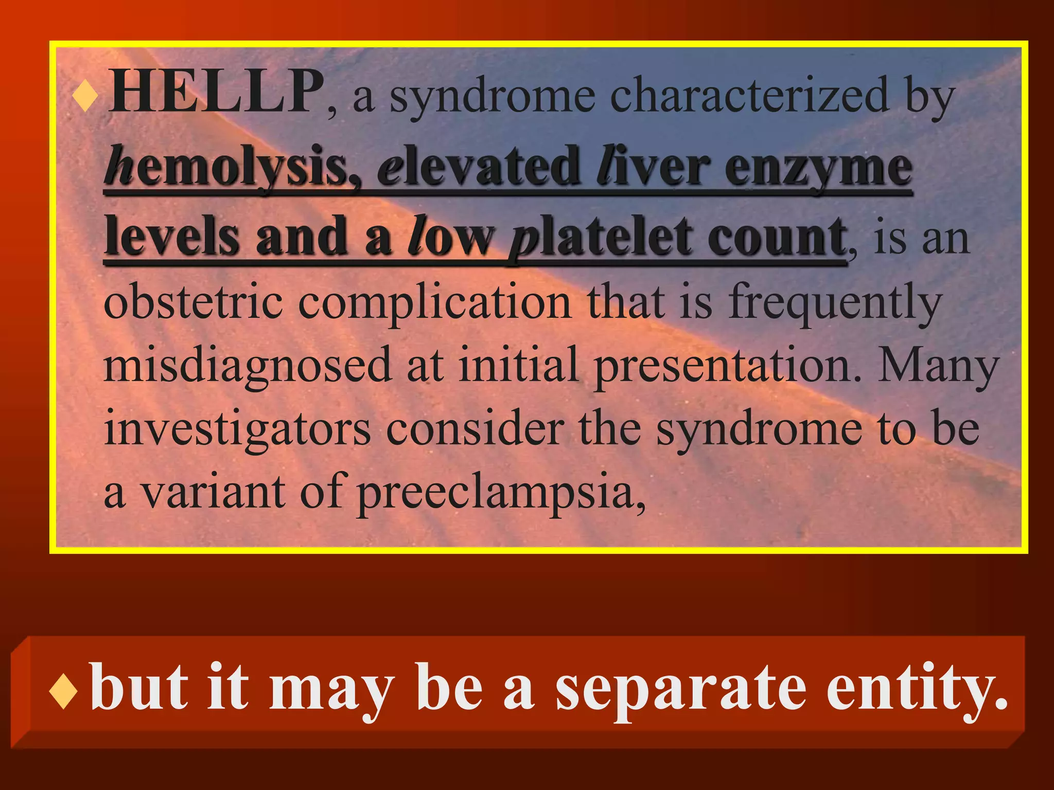 HELLP syndrome | PPT