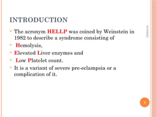 HELLP SYNDROME.pptxmwvwjjsveiwehiwhdowoudehb | PPTX | Blood Disorders ...