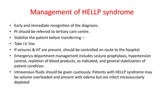 HELLP Syndrome Powerpoint from the perspective of obgyn | PDF