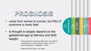 HELLP Syndrome (Case Protocol) | PPTX