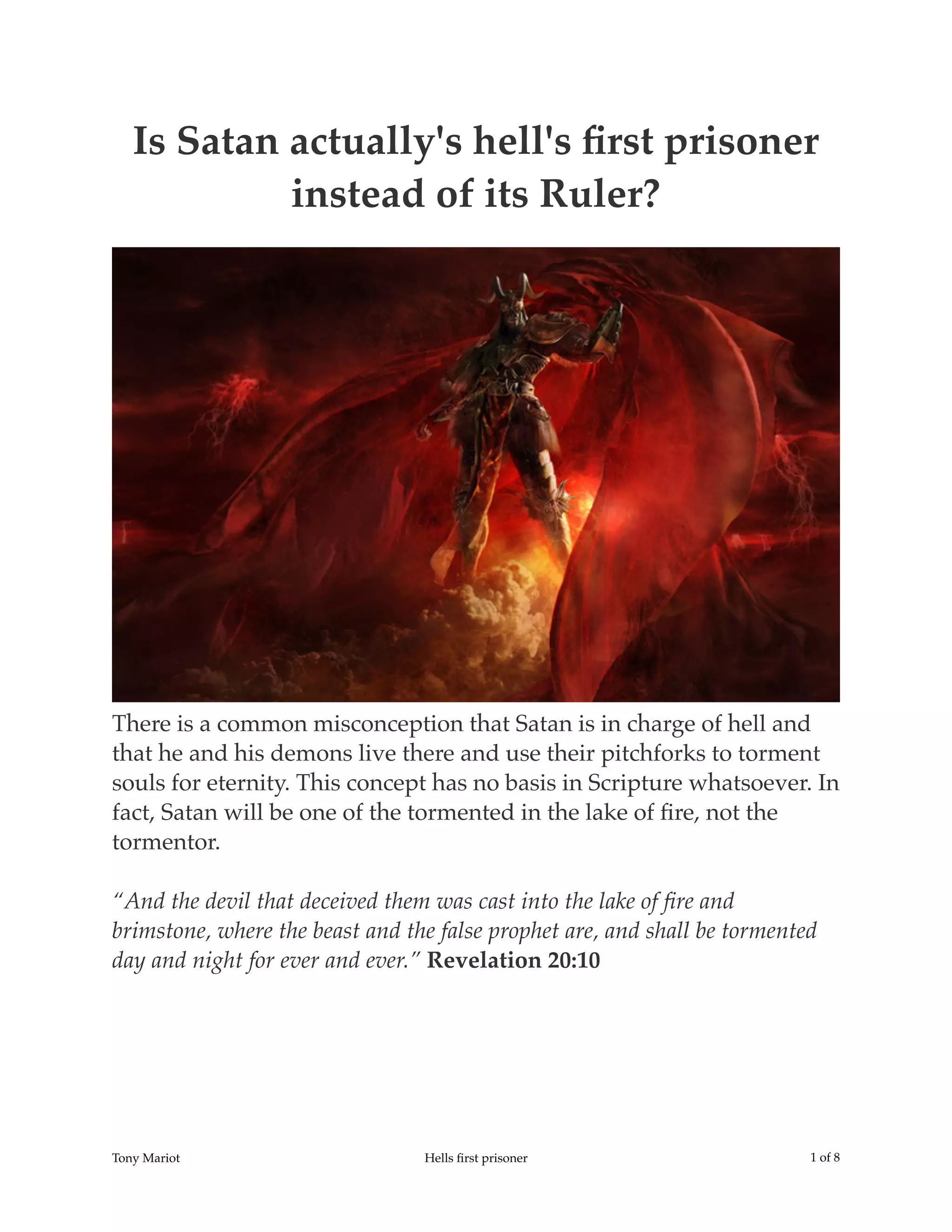 Hells First Prisoner | PDF
