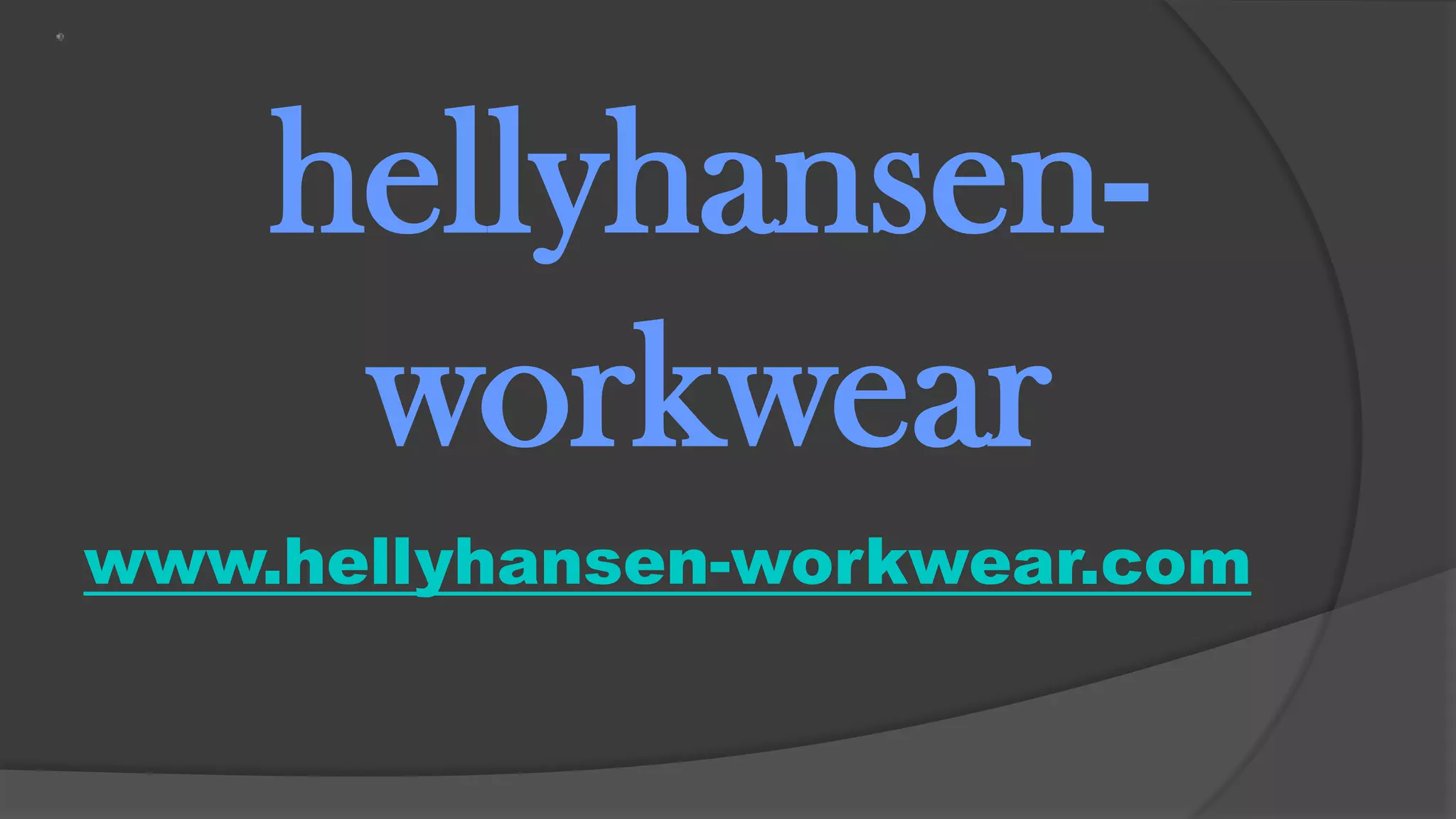 Hellyhansen workwear | PPTX