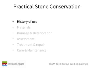 Helm 2019 practical building conservation 2 stone | PDF