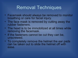 Helmet Removal And Fitting Powerpoint 1 [1] | PPT