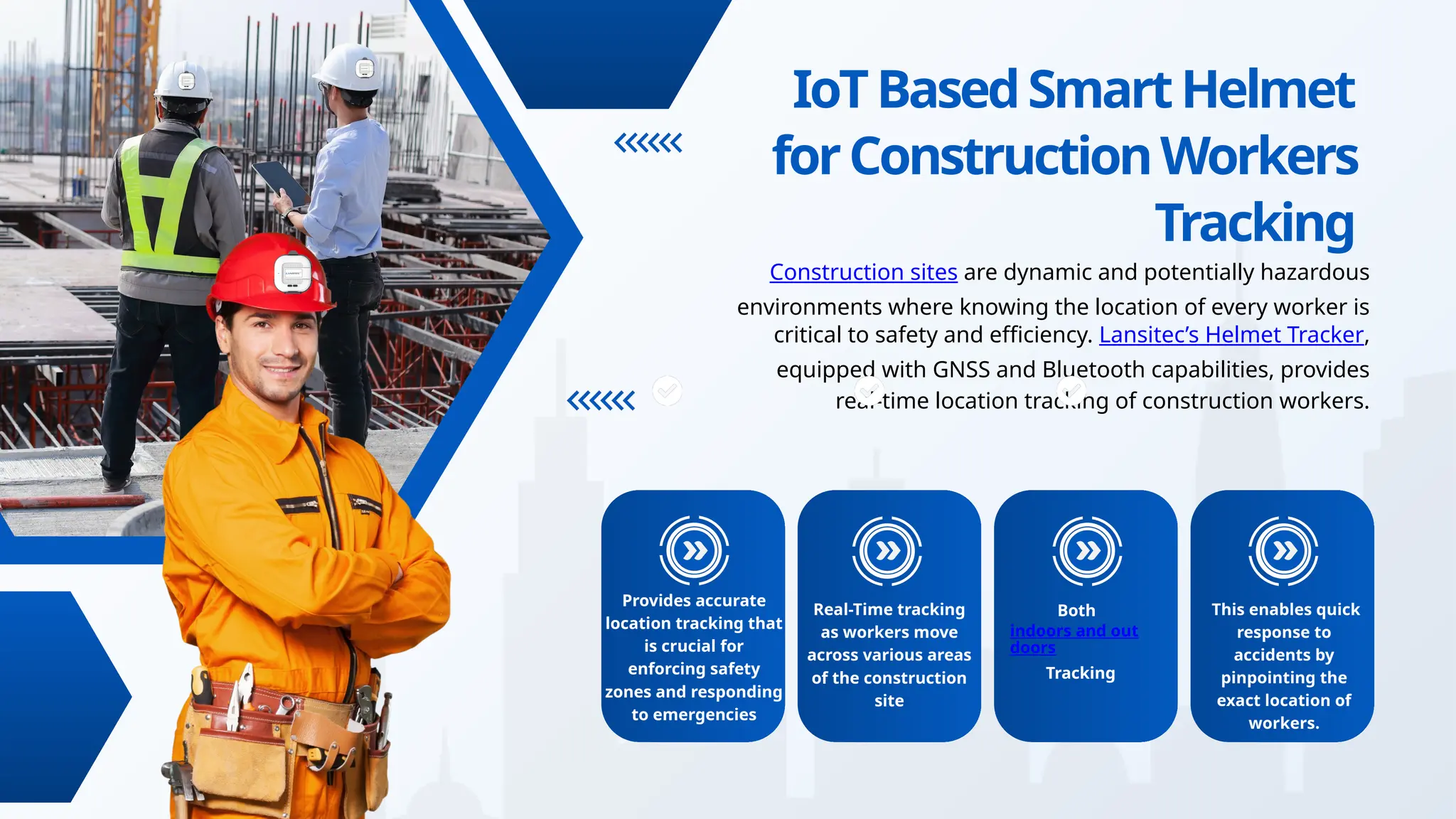 Helmet Hard Hat Tracker Sensor - Construction Site Employee Tracking | PPTX