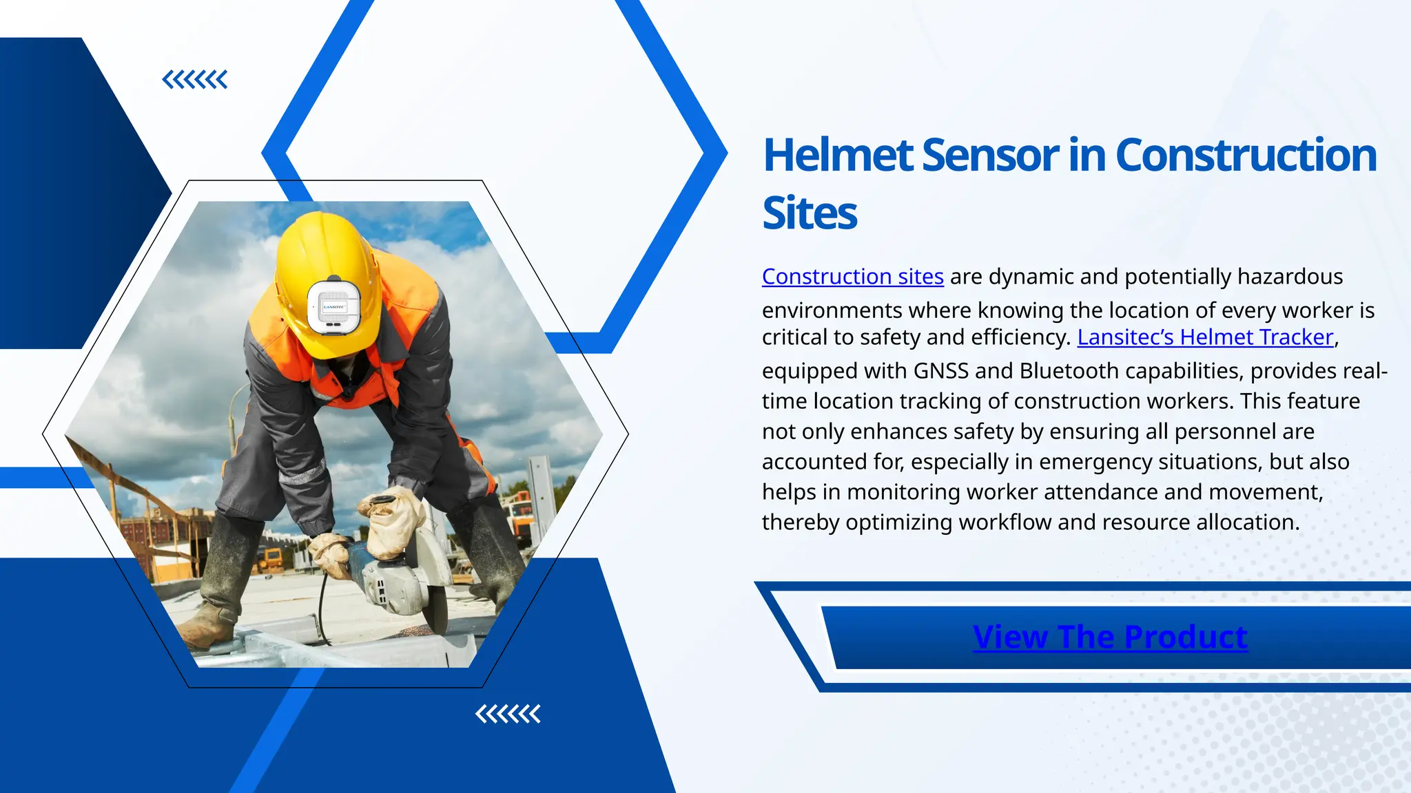 Helmet Hard Hat Tracker Sensor - Construction Site Employee Tracking | PPTX