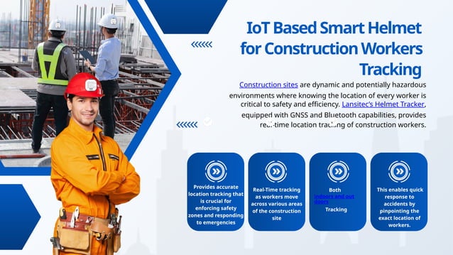 Helmet Hard Hat Tracker Sensor - Construction Site Employee Tracking | PPT