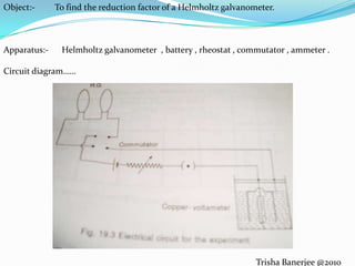 Helmholtz galvanometer | PPTX