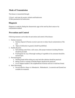 Helminthiasis | DOCX
