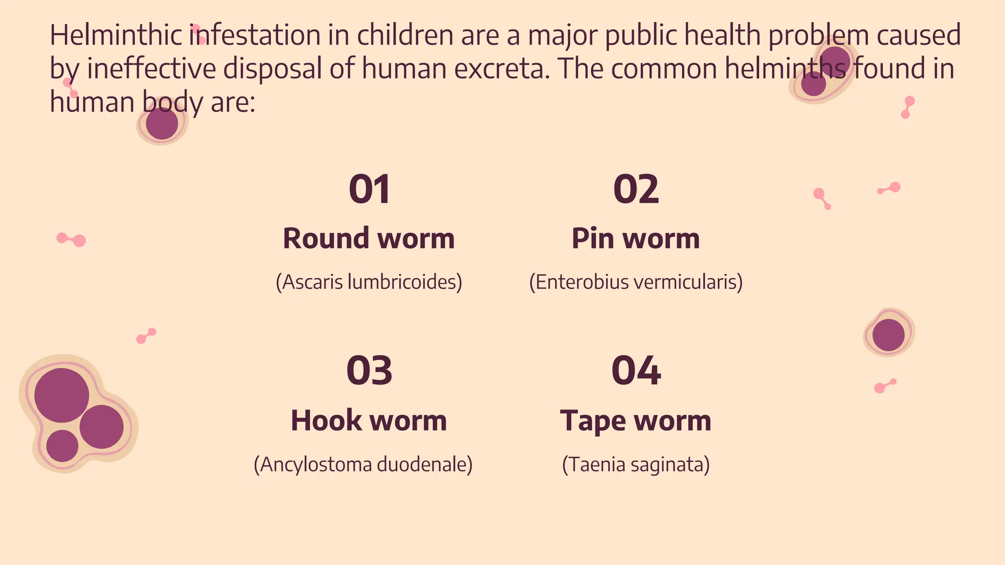 Helminthiasis or Worm infestation in Children for Nursing students | PPTX