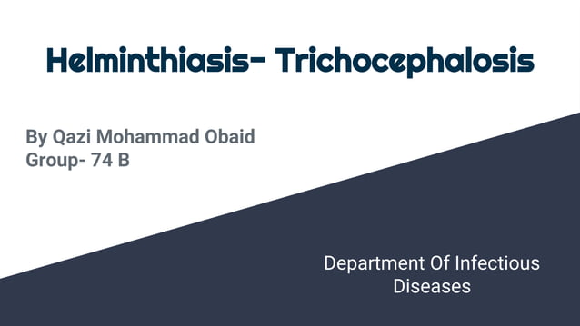 Helminthiasis- Trichuriasis | PPT
