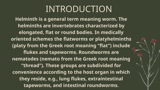 HELMINTHIC DISEASES - MRS. EMY/PPT -WORM | PPT