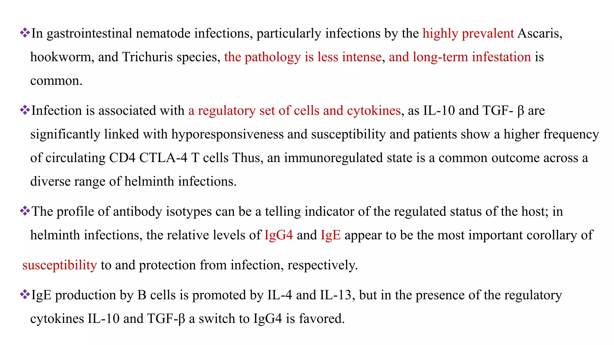 Helminth infections and host immune regulation | PPTX