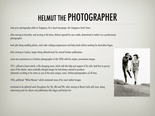Helmut newton | PPT