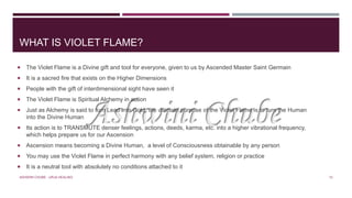 Energy Healing – Violet Flame Healing by Ms. Ashwini Chube | PPT