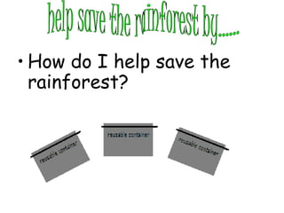 help save the rainforest | PPT