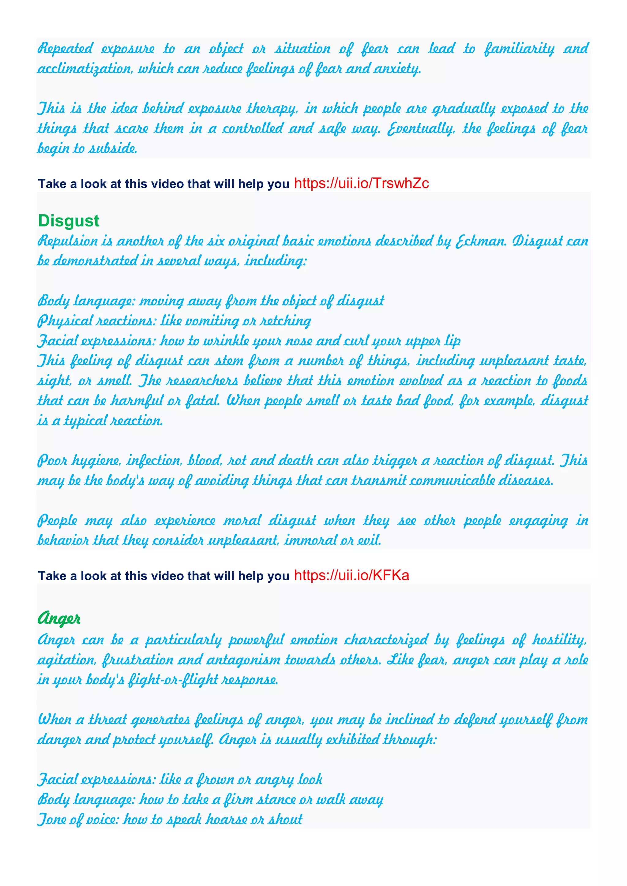 The 3 types of basic emotions | PDF