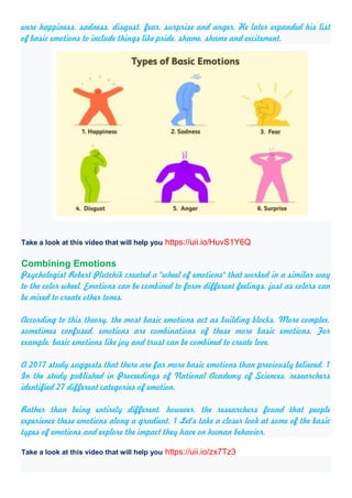 The 3 types of basic emotions | PDF