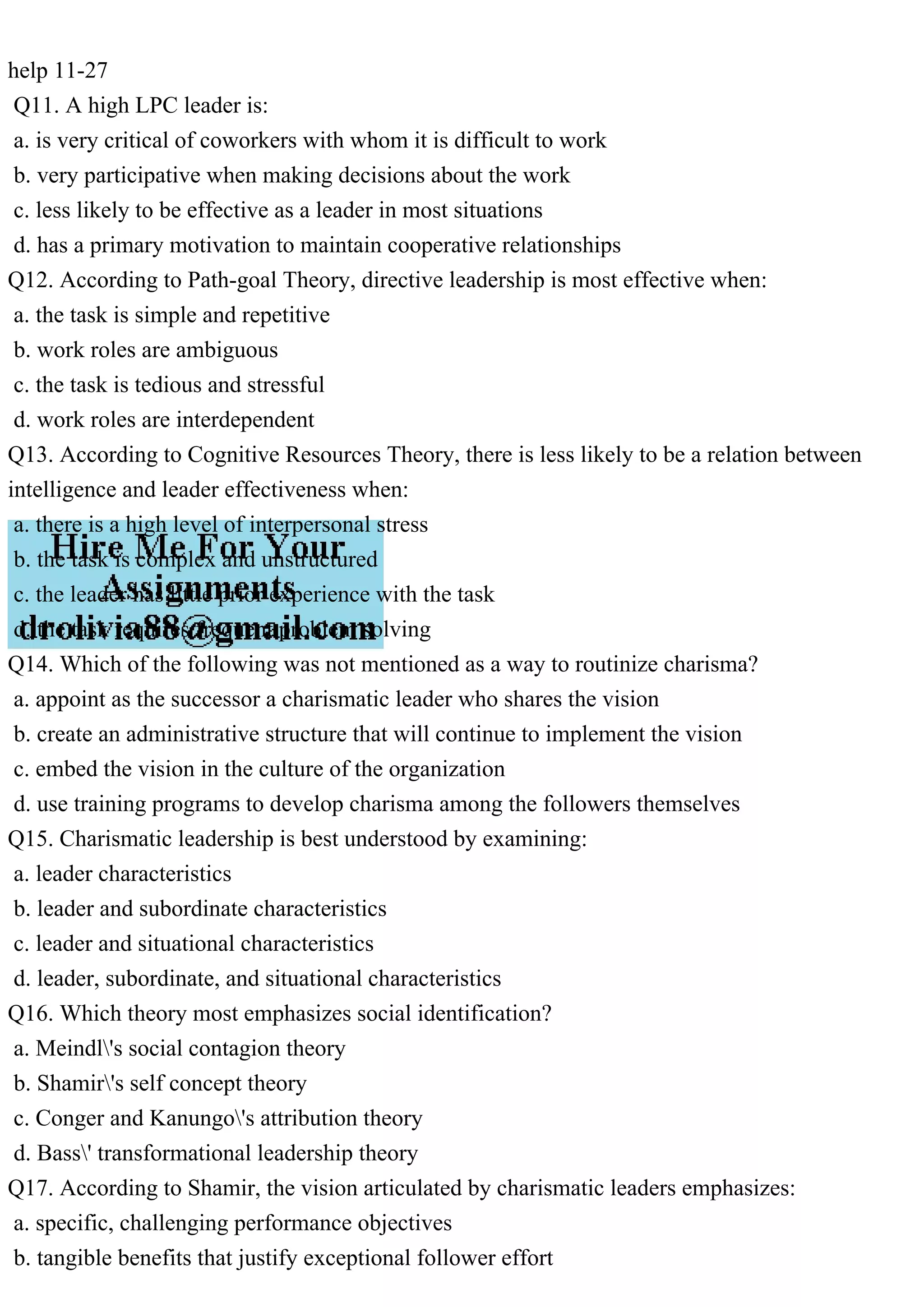 help 11-27 Q11. A high LPC leader is a. is very critical of cow.pdf