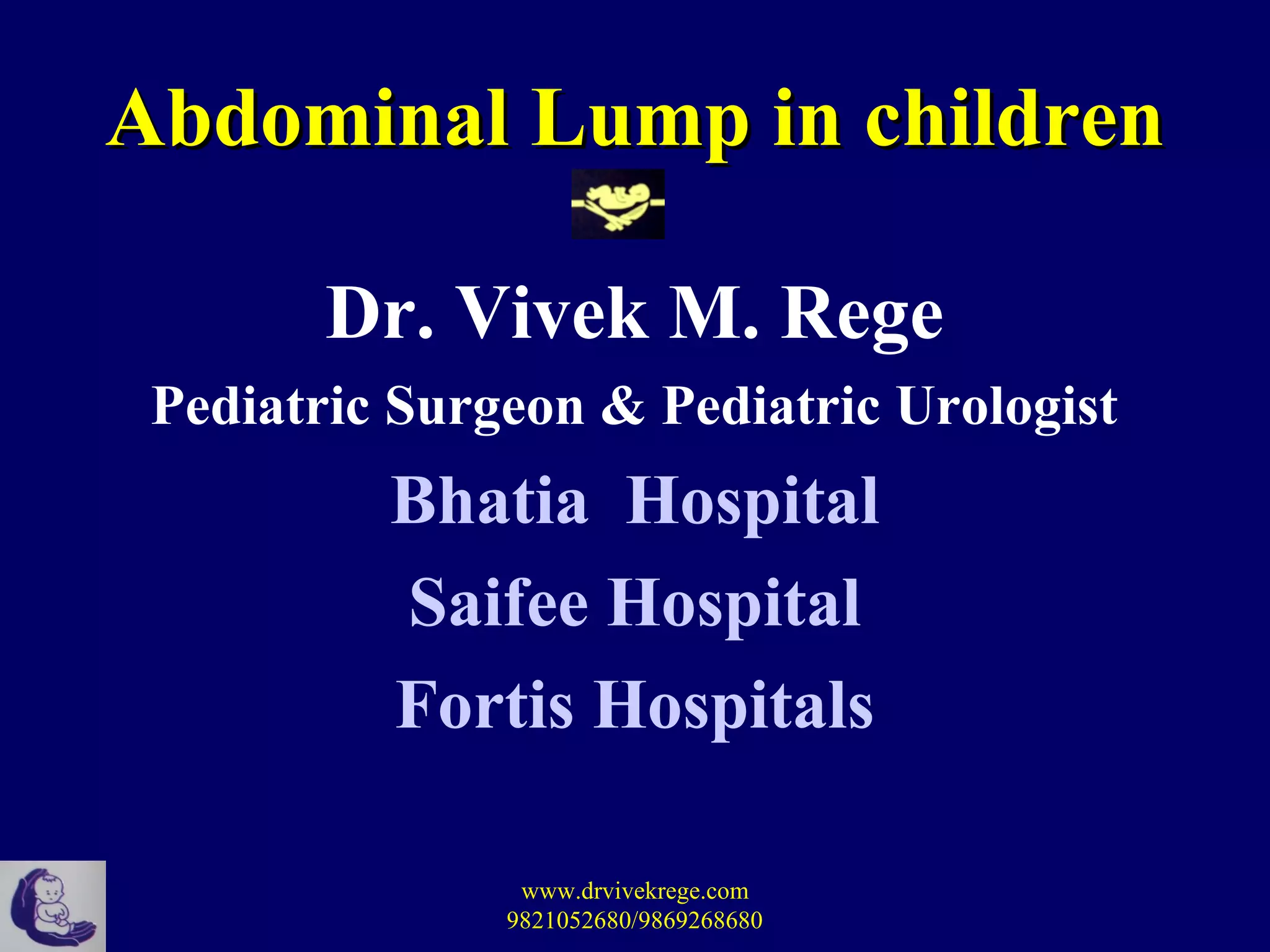 Identifying and Treating Abdominal Lump in Children | PPT