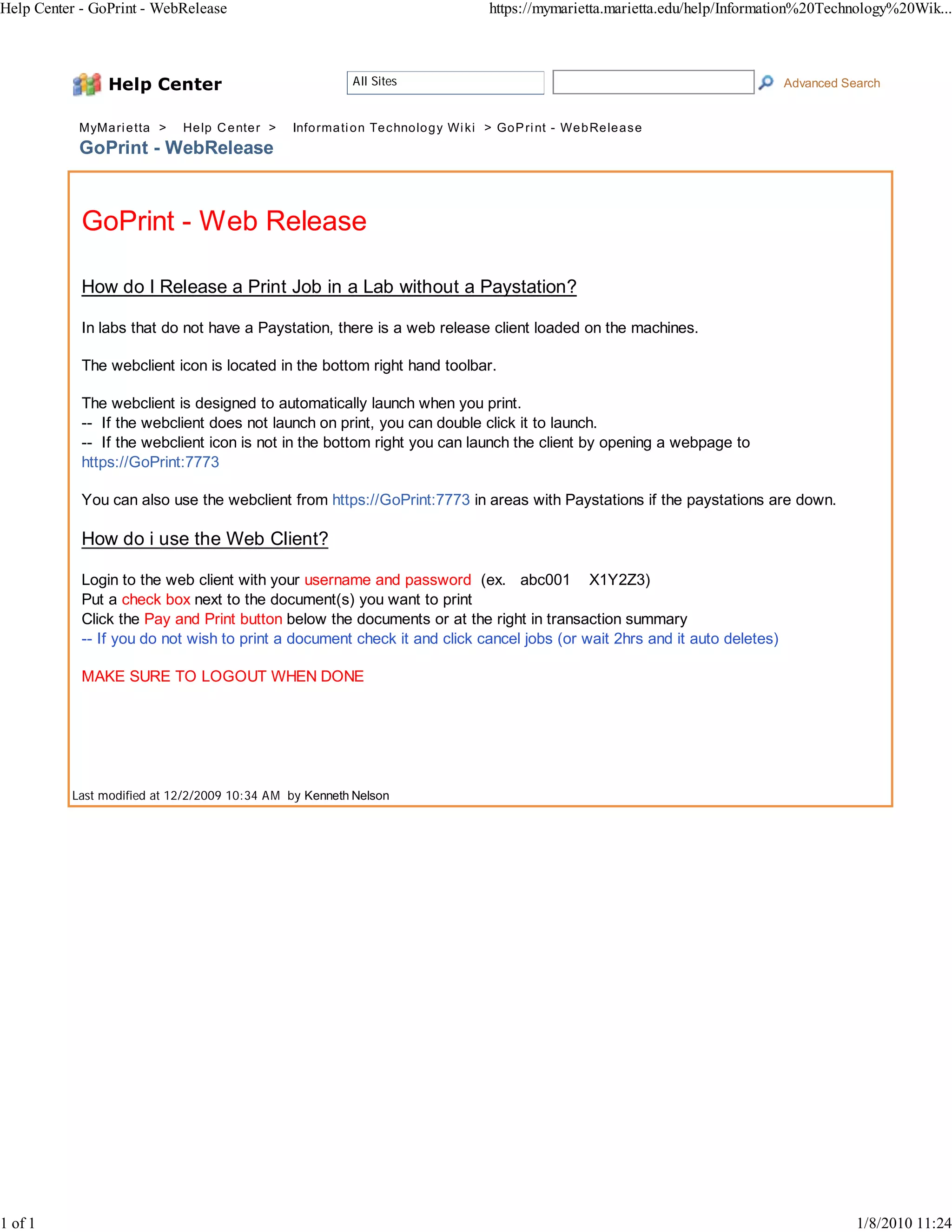 Help Center Go Print Web.. | PDF