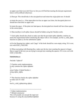 Help create the vcipher-h and vcipher-cc files for the vigenere cipher ...