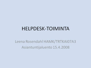 Helpdesk | PDF