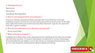 HELP DESK interview questions and answers | PPTX