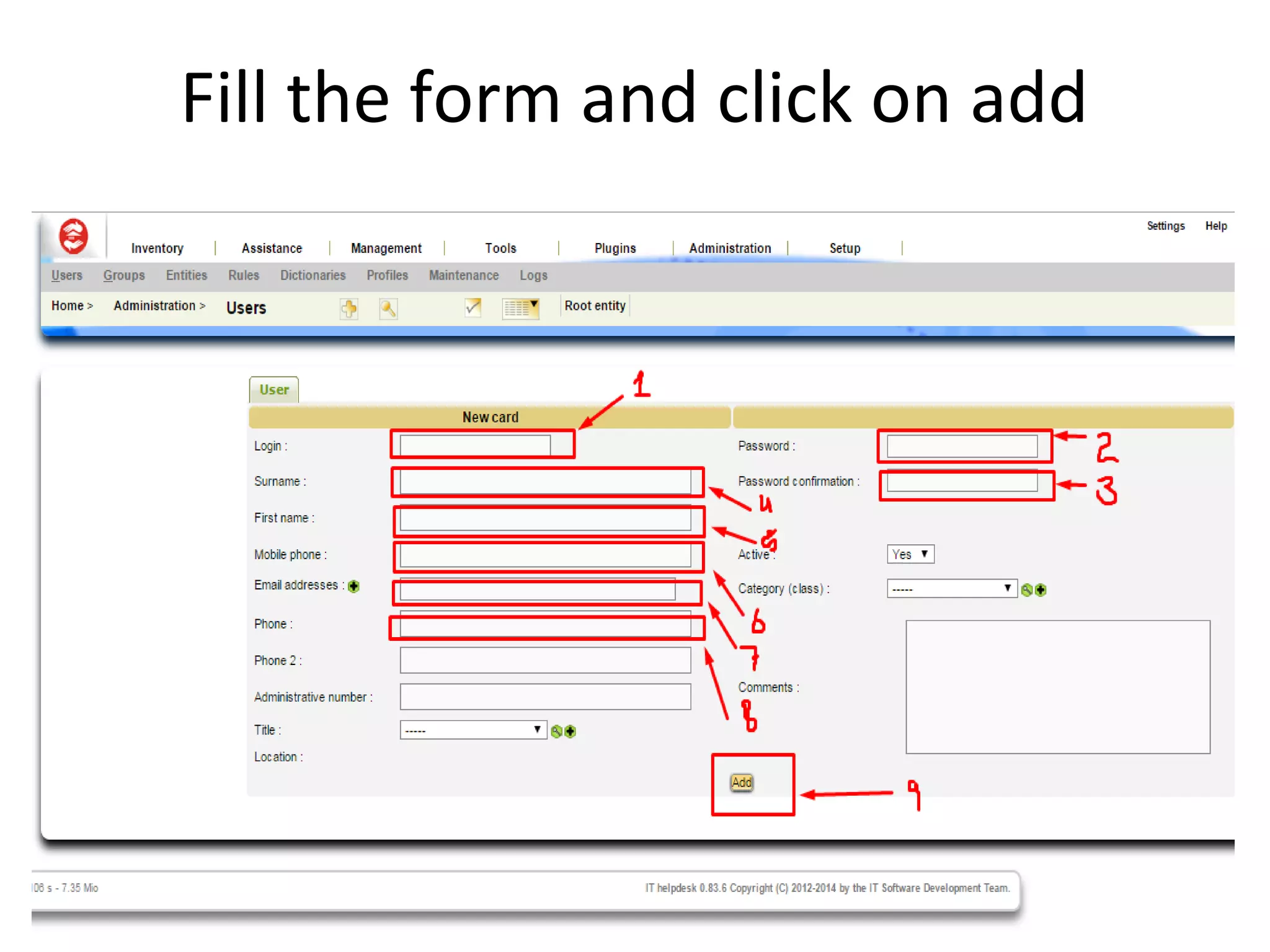 GLPI - Help desk administrator access | PPT