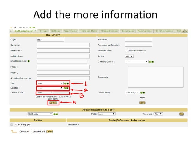 GLPI - Help desk administrator access | PPT