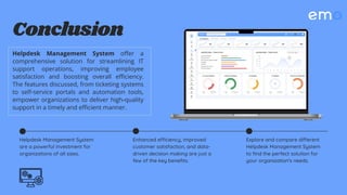 Helpdesk Management System Features and Benefits | PPTX