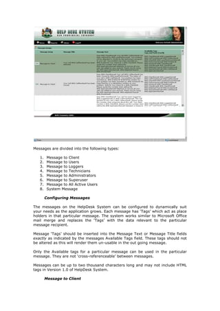 HelpDesk Training Manual | DOCX